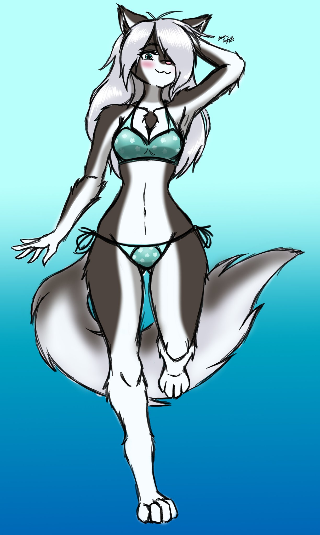 White Wolf Anthro Female