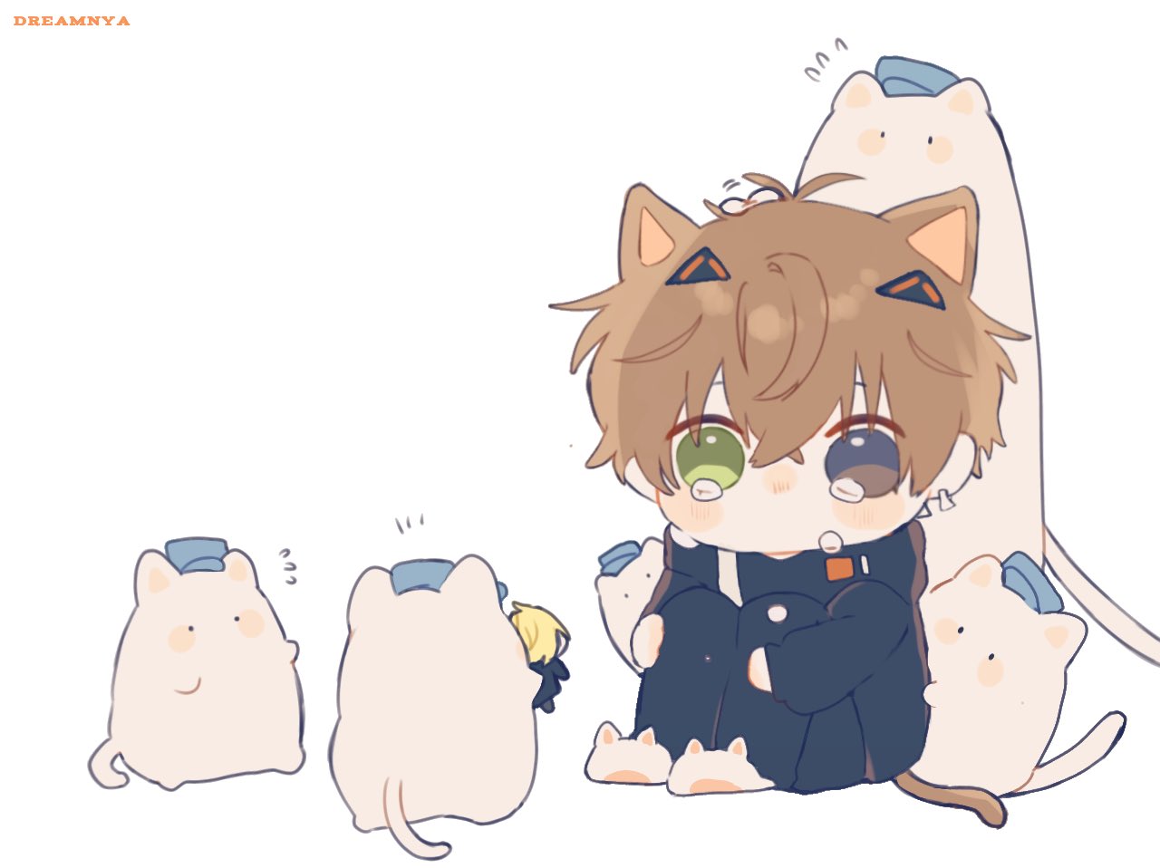 Dreamnya🐱 on Twitter: "nade nade tenchou 🫳🧡 #AlbanKnoxArt https://t.co/2wtCdC2lsD" / Twitter