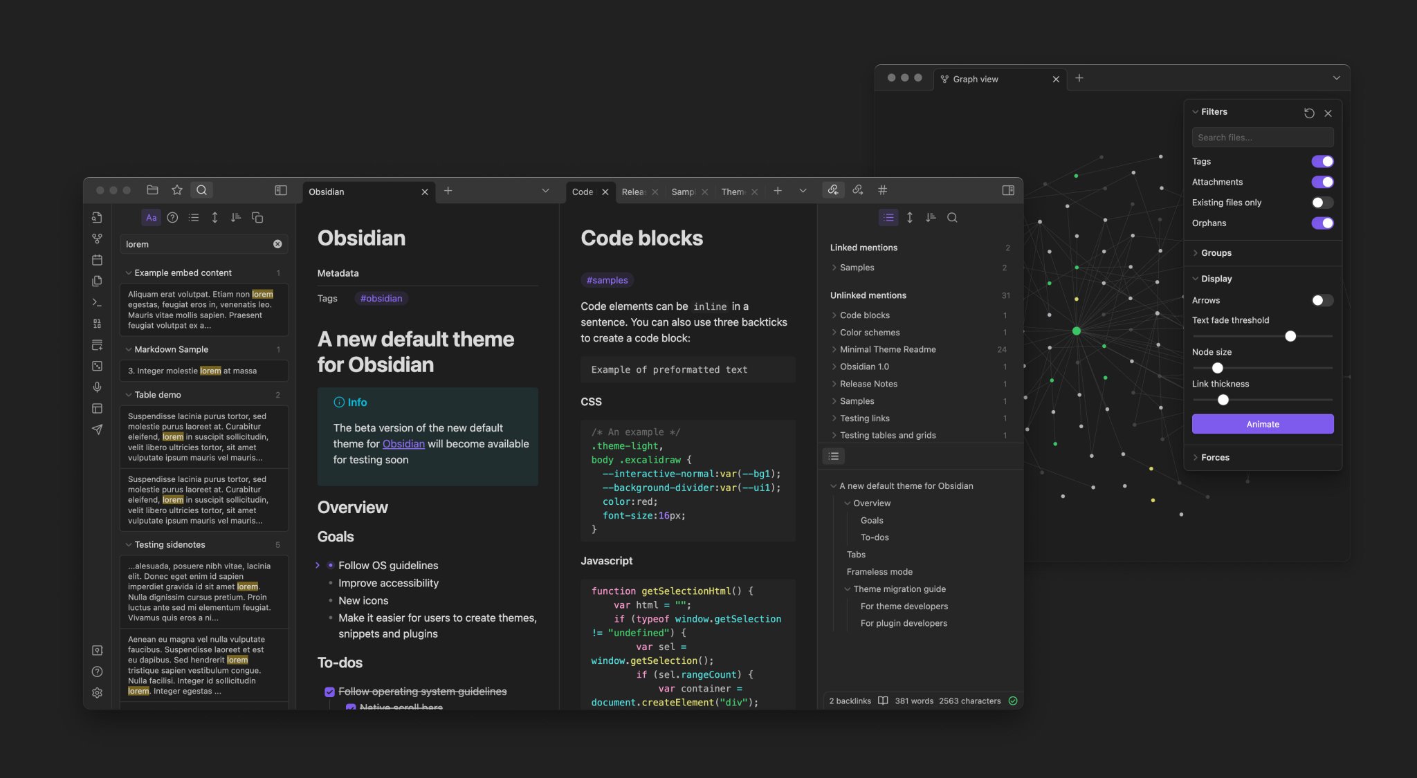 Obsidian on Twitter: "0.16 is out for our Catalyst members! 🚀 In addition to a gorgeous UI ...