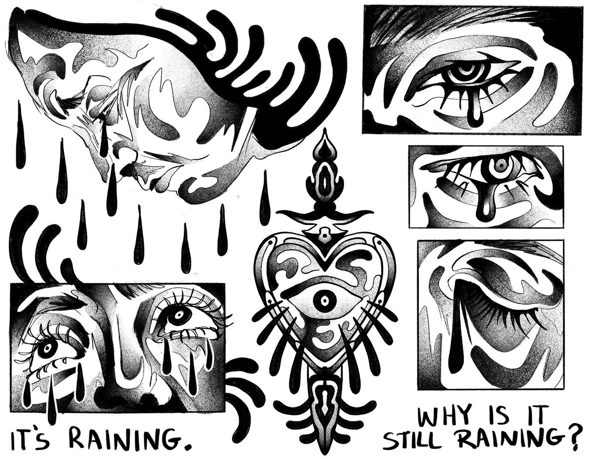 「it's raining… why is it still raining? 」|ELYSE 👁の漫画