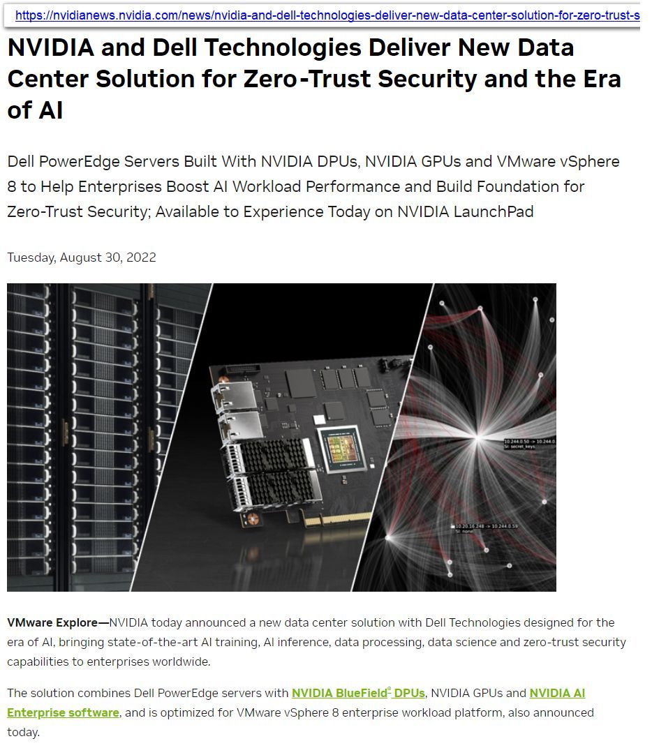 OGAWA, Tadashi on Twitter: "=> VMware, Aug 30, 2022 DPU-based Acceleration for NSX https://blogs ...