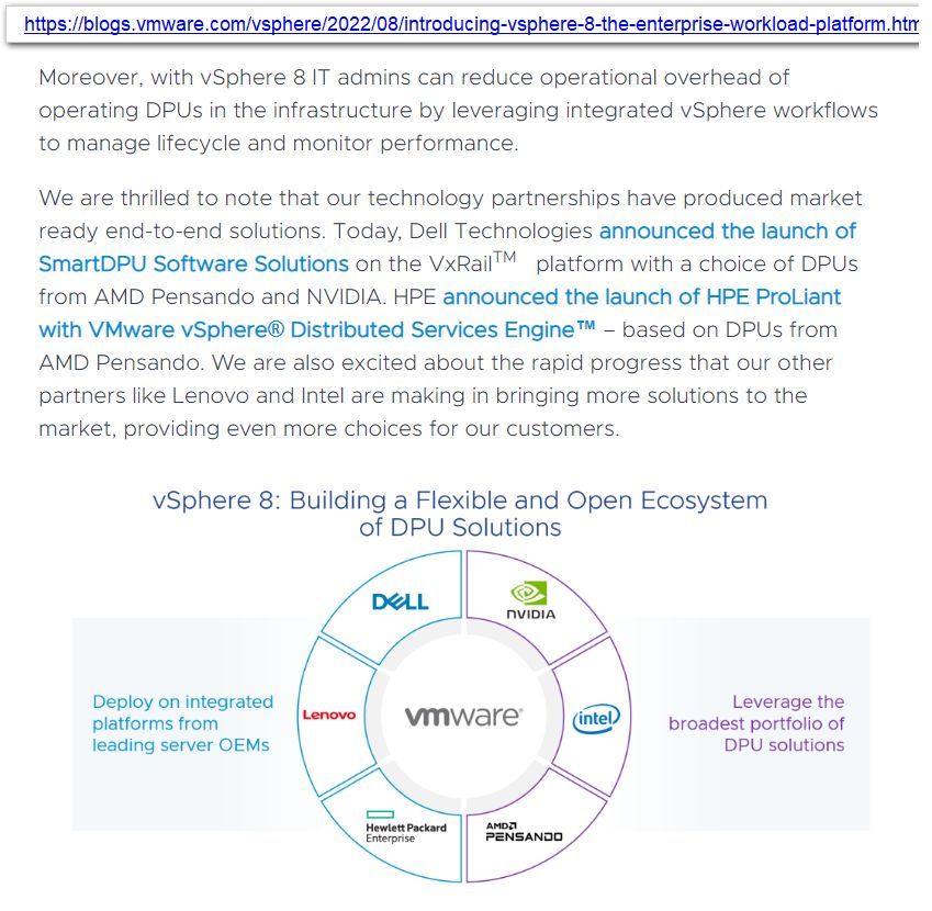 OGAWA, Tadashi on Twitter: "=> VMware, Aug 30, 2022 DPU-based Acceleration for NSX https://blogs ...