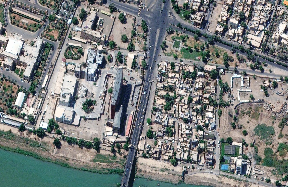 FJ on Twitter: "Satellite imagery of violent clashes in and around Green Zone, Baghdad, released ...
