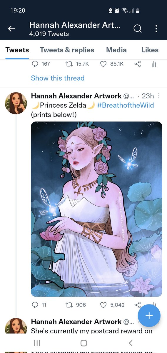 Hannah Alexander Artwork on Twitter: "Yesterday somebody stole my Zelda fanart, posted it for ...