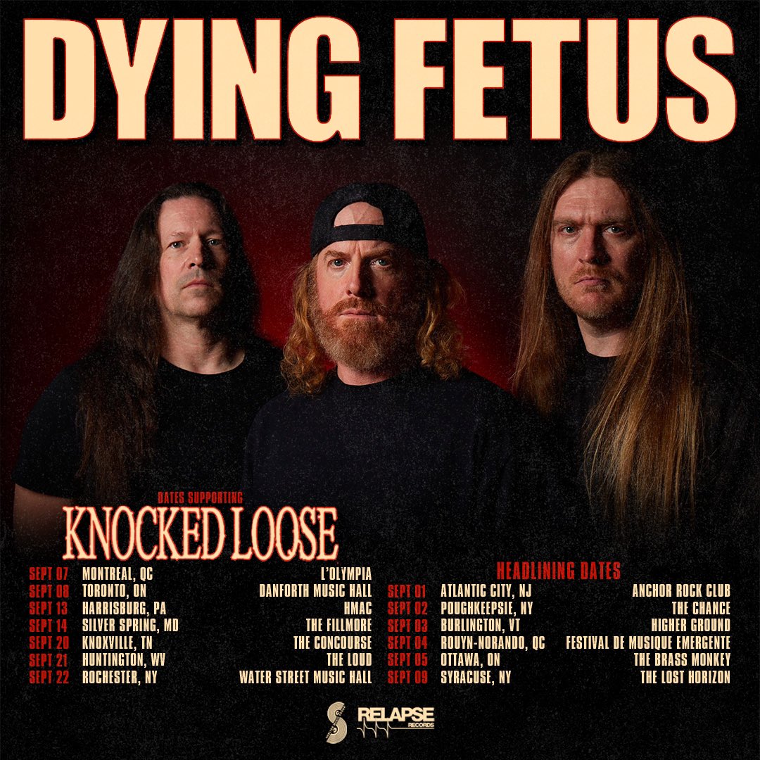 Dying Fetus 2022 Lineup