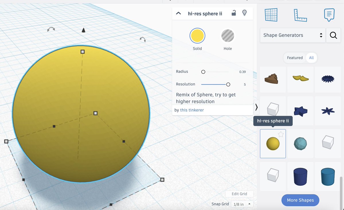 Tinkercad on Twitter: "The one in the Basic Shapes is capped to try to stop the design from ...