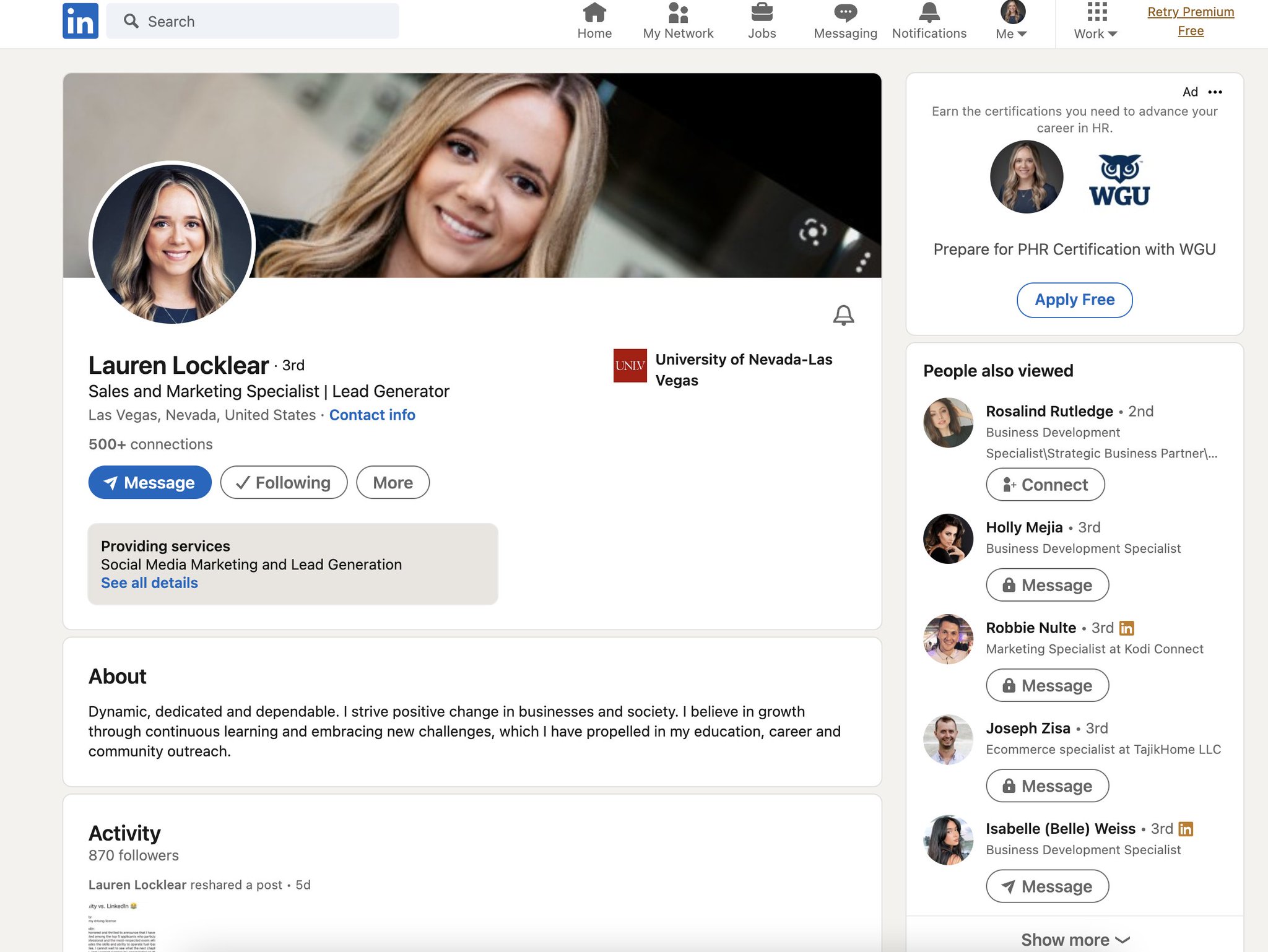 Lauren R. Locklear on Twitter: "Someone is pretending to be me on LinkedIn and I am super ...