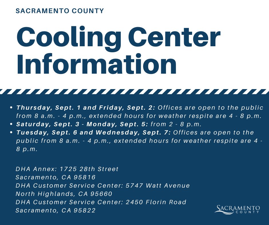 Sacramento County On Twitter Due To High Daytime Temperatures This sacramento-county-on-twitter-due-to-high-daytime-temperatures-this