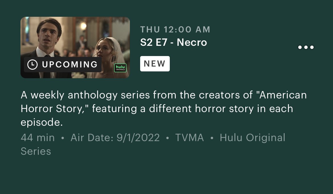 American Horror Source on Twitter: "“Necro” premieres tomorrow at midnight and has a runtime of ...
