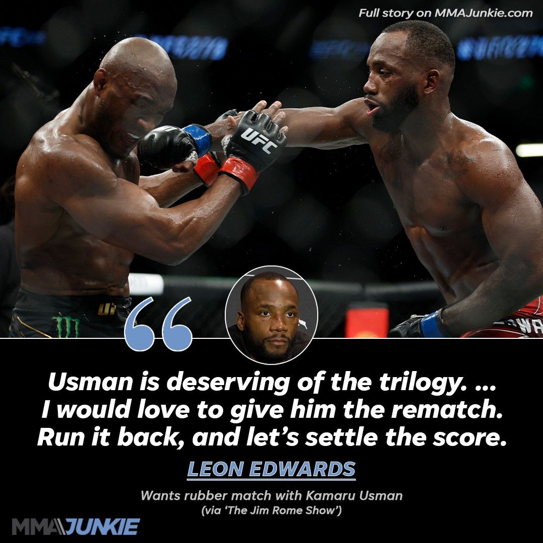 Usman Quotes MMA Junkie On X: "Leon Edwards Knows Kamaru Usman Is Next
