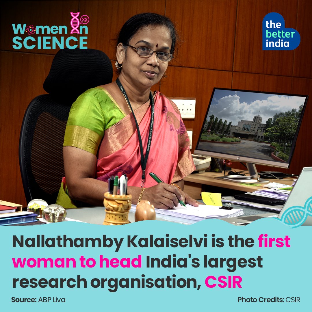 The Better India on Twitter: "Dr. Nallathamby Kalaiselvi, who has recently been appointed as the ...