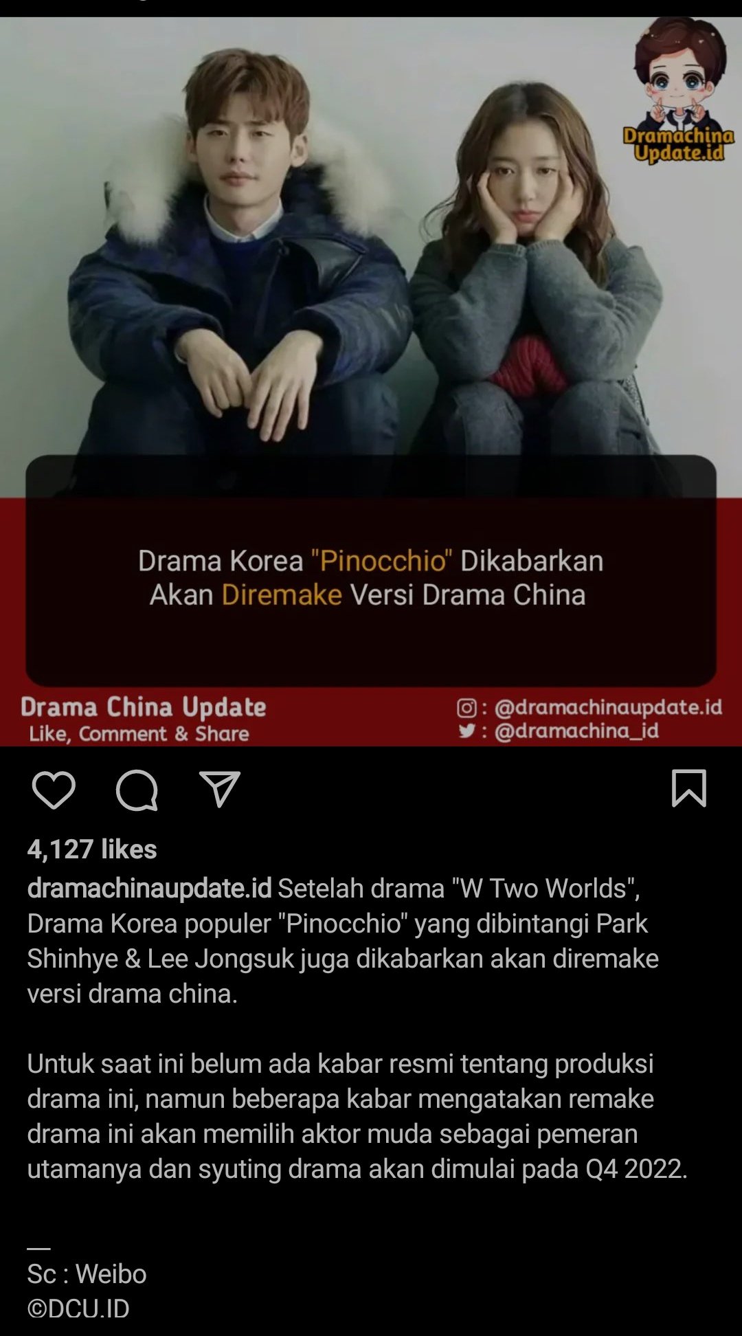 K-Drama Menfess on Twitter: "•kdm• Pinocchio mau diremake China gaes, emang seru sih ini drama ...