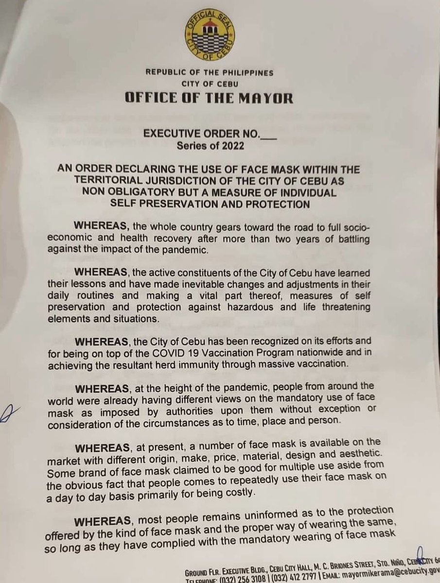 Feanneperez Look Here Is The Full Executive Order Of Cebu City Mayor