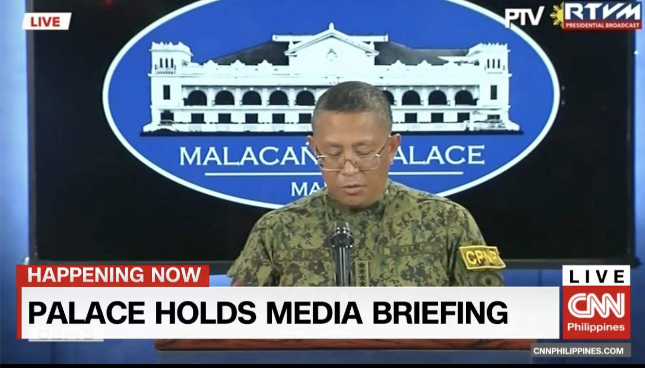 CNN Philippines on Twitter: "THREAD: Malacañang holds a press briefing with Philippine National ...