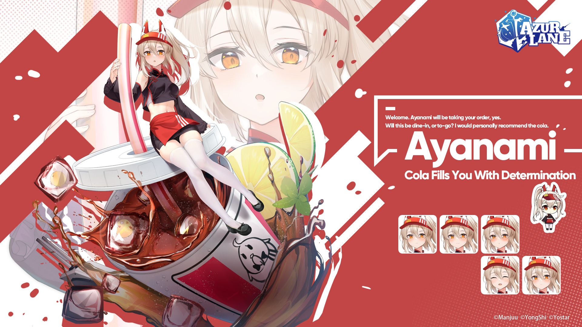Azur Lane Official on Twitter: " Cola Fills You With Determination IJN Ayanami is changing into ...