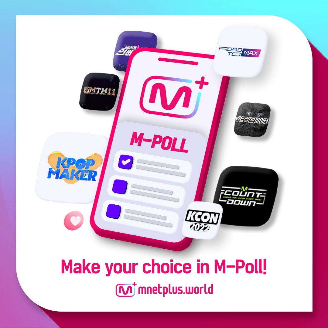 Mnet Plus 엠넷플러스 on Twitter: "[#mpoll] 𝑴𝒂𝒌𝒆 𝒚𝒐𝒖𝒓 𝒄𝒉𝒐𝒊𝒄𝒆 𝒊𝒏 𝑴-𝑷𝒐𝒍𝒍 🗳 Enjoy Mnet Plus more fun💖 ...
