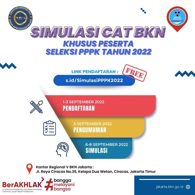 Simulasi CAT BKN PPPK Tahun 2022 Kanreg BKN V Jakarta, Kanreg BKN 1 ... Simulasi CAT BKN PPPK Tahun 2022 Kanreg BKN V Jakarta, Kanreg BKN 1 ...