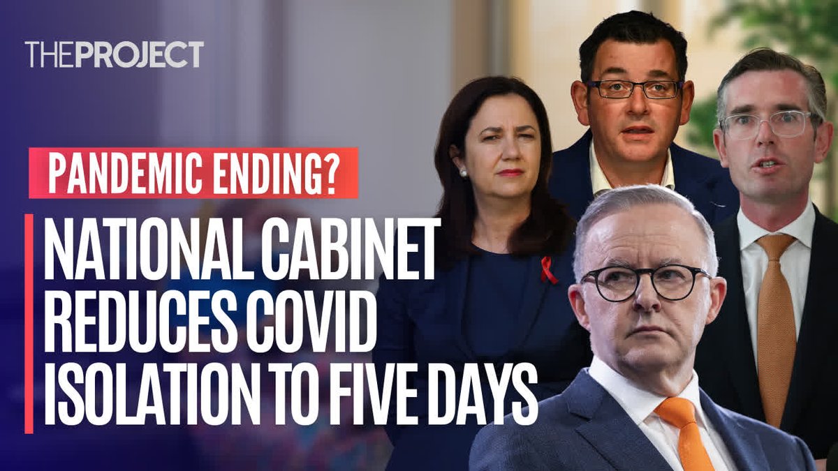 The Project on Twitter: "National Cabinet has reduced Covid isolation ...