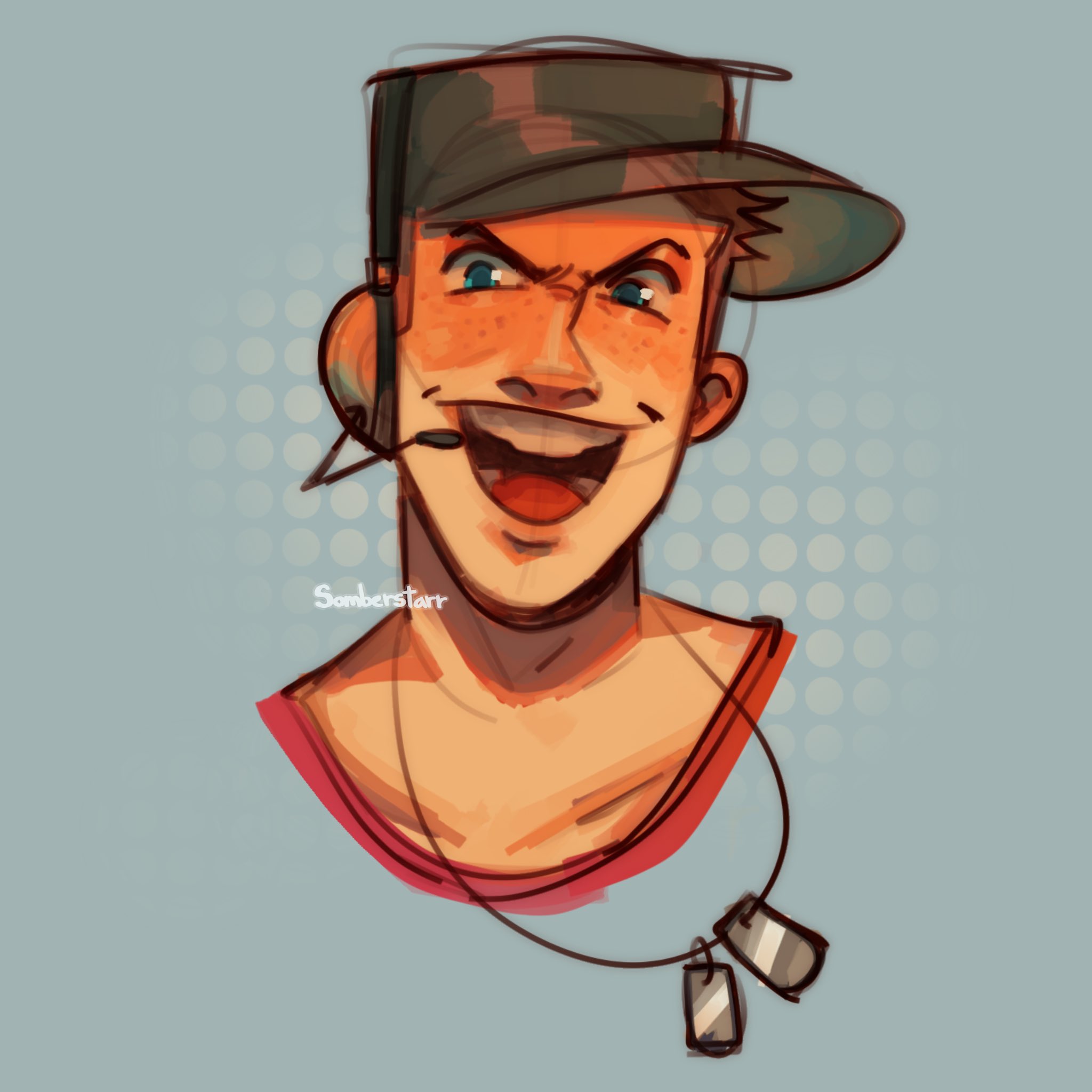 Scout Tf2 Drawing