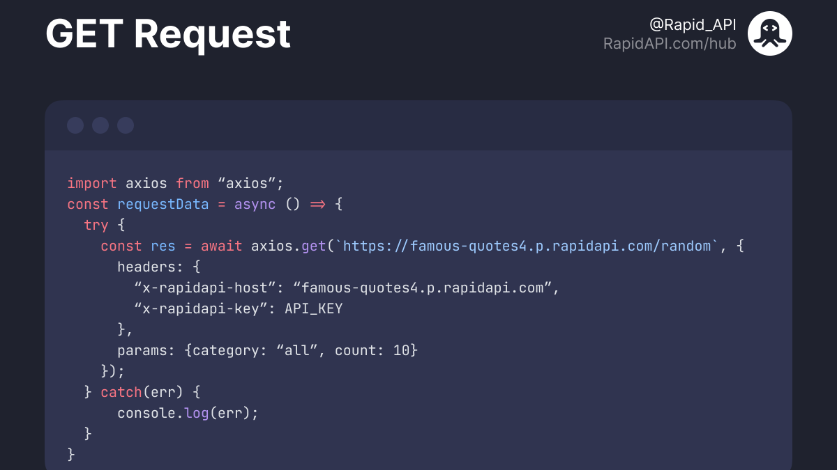 Make API calls using Axios. Thread 🧵 - Thread from Rapid @Rapid_API ...