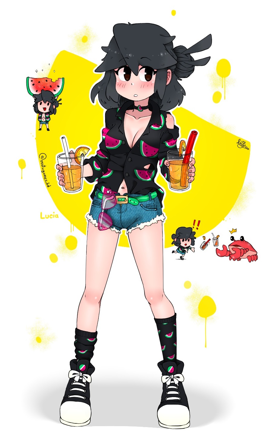 osoTVArt ComisionsOpen on Twitter: "Lucia sandia? 🍉🍉🍉 Fan art for @scott_malin !! 🦀 https://t.co ...