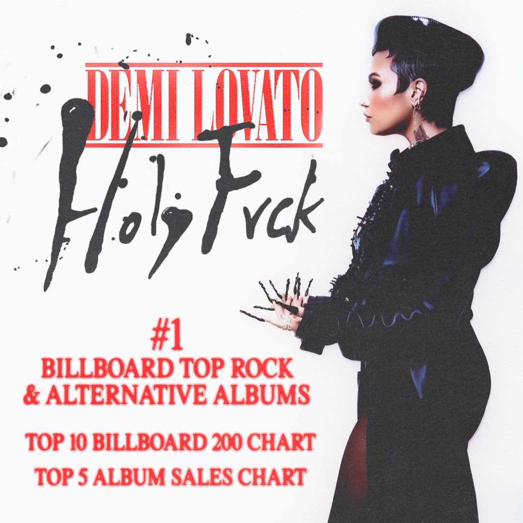 𝗛𝗢𝗟𝗬 𝗙𝗩𝗖𝗞 🤘 Things Ddlovato Just Did 🖤 No 1 Billboard Top Rock