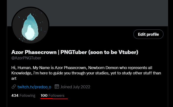Azor Phasecrown | PNGTuber (soon to be Vtuber) on Twitter: "We hit 100 Followers POG"