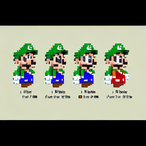 Modèles De Pixel Art Luigi Pixel Luigi. Download Free 3D Model By