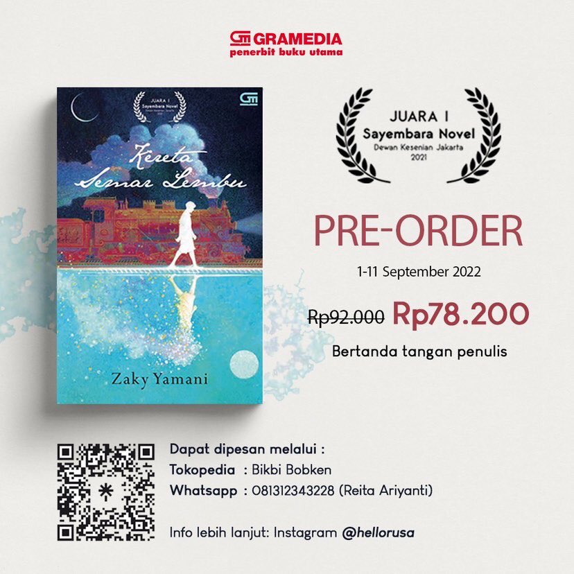 zaky yamani on Twitter: "Selamat pagi semua. Pre-order novel “Kereta Semar Lembu” sudah dibuka ...