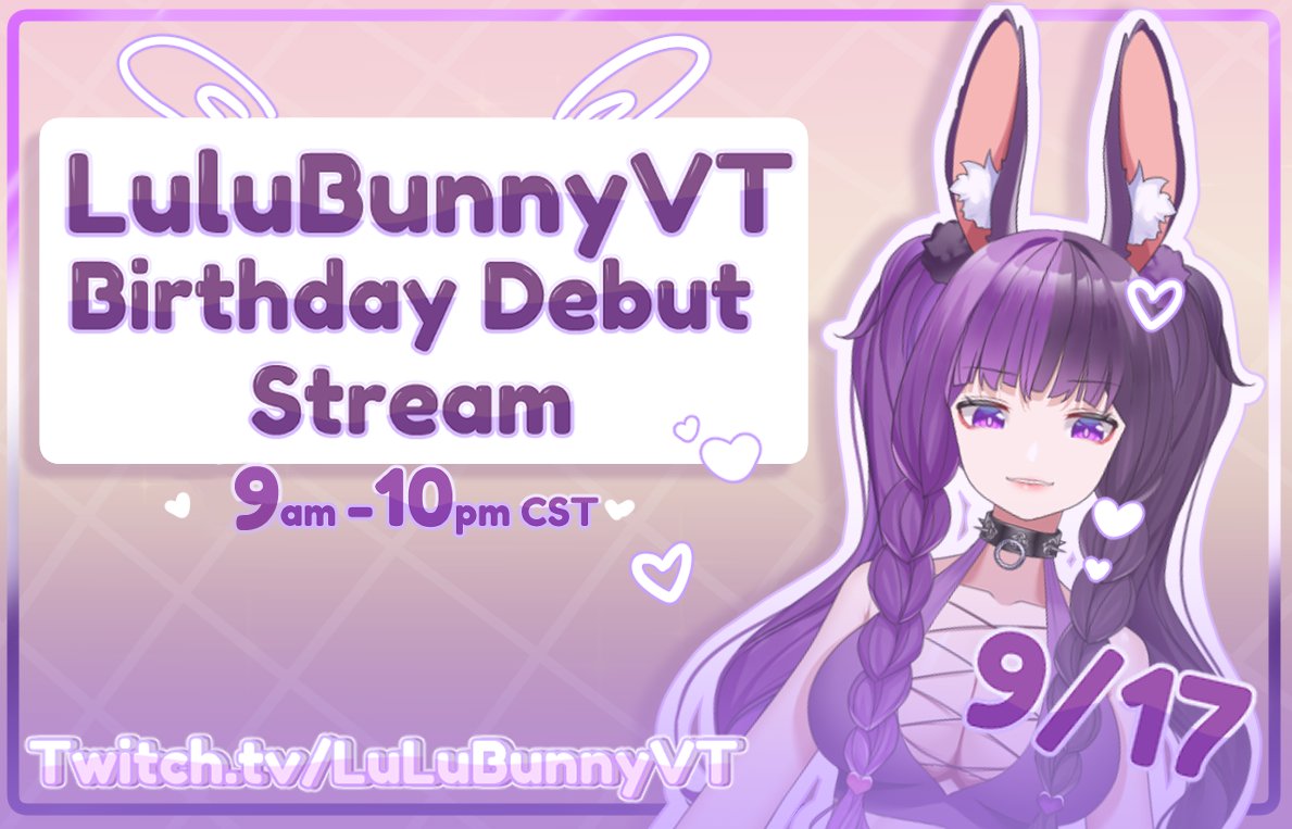 Lulu |Vtuber| |Debut: SEPT 17| on Twitter: "Oh what's this? Debut stream and Birthday Donothon ...