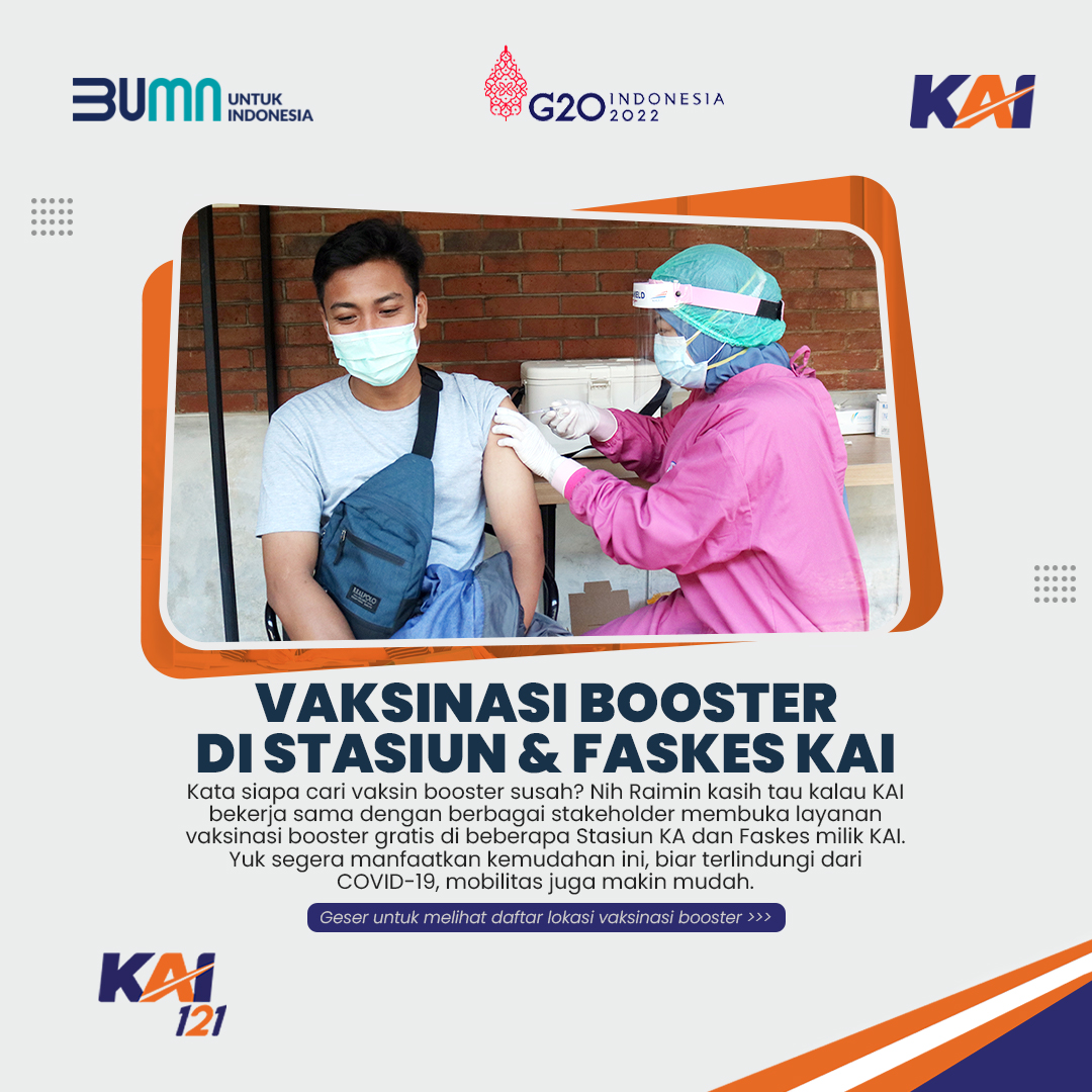 Kereta Api Indonesia On Twitter Vaksinasi Booster Gratis Di Stasiun