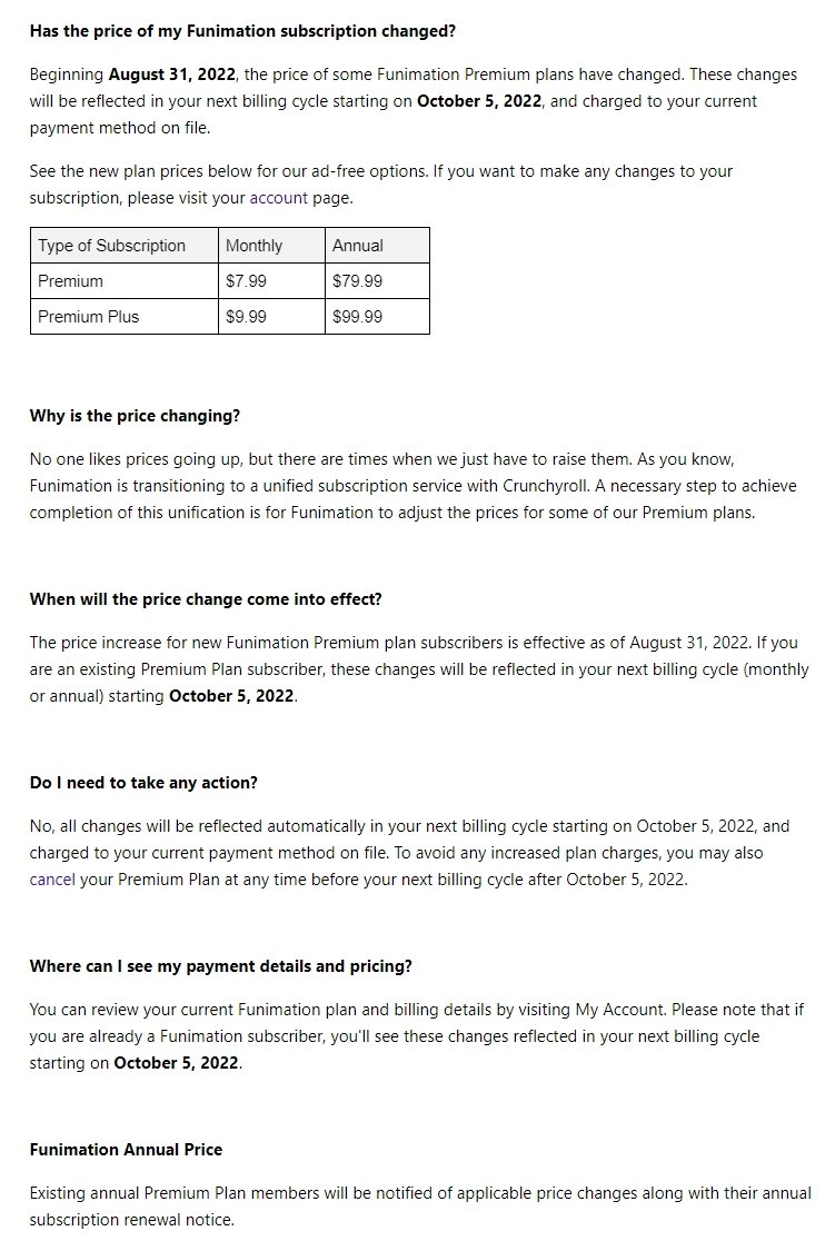 🧭Manga Alerts & Restocks #uw7s 🌊 on Twitter: "Funimation has announced they will be increasing ...