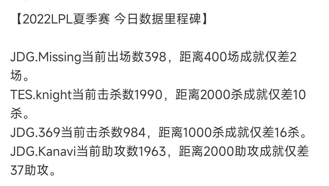 LPL Fanclub on Twitter: "Some stats of the day: · Missing is 2 games away from his 400th ...