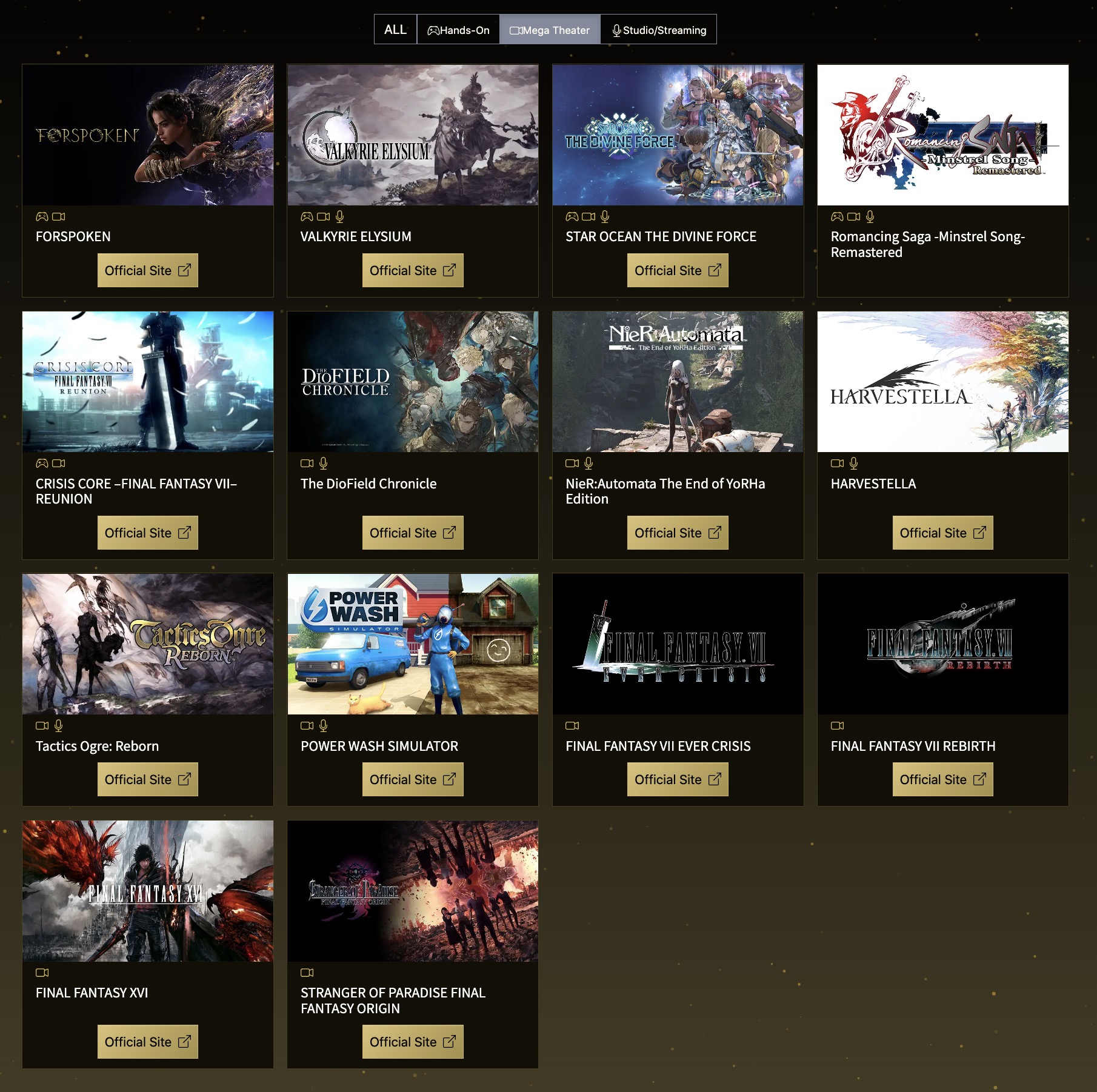 ☆オードリーAudrey☆ on Twitter: "Square Enix's TGS2022 Mega Theater trailer series line-up has been ...