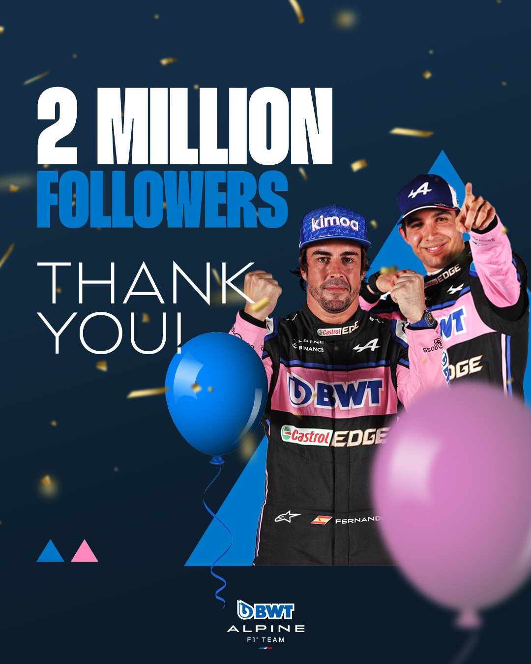 BWT Alpine F1 Team on Twitter: "Let's go team 🥳 Thank you for the awesome support 👊 #Alpine ...