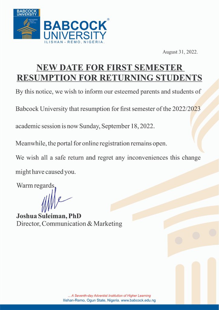 Babcock University, Ilishan-Remo, Nigeria on Twitter: Babcock University, Ilishan-Remo, Nigeria on Twitter:
