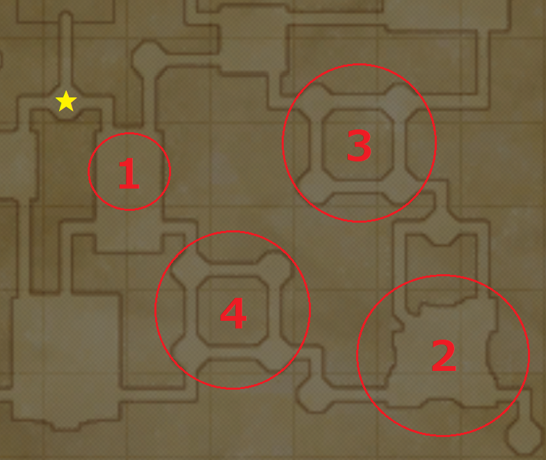 ストライク@FF11 on Twitter: "ソーティ C区画のNMのPOP場所は①コースエリア、②骨エリア、③北東オバケエリア、 南西オバケエリアの4か所からランダムとほぼ全域のようです ...