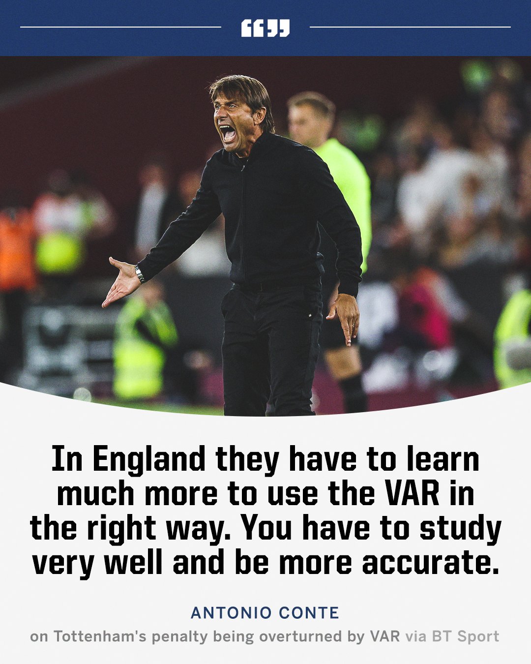 ESPN UK on Twitter: "Antonio Conte says English football must learn how to use VAR properly 👀 ...