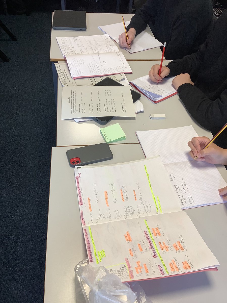 Miss Harvey on Twitter: "S3 practicing their factorising skills with a post it group task ...