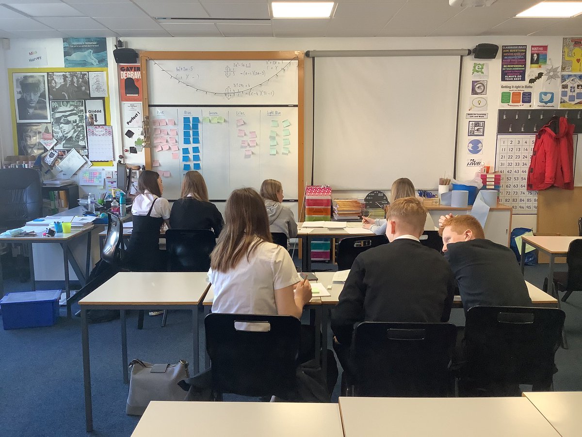Miss Harvey on Twitter: "S3 practicing their factorising skills with a post it group task ...