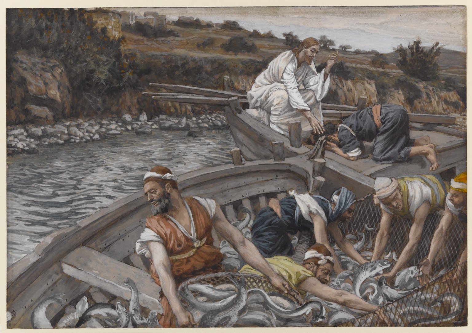 Jesus And Peter Fishing