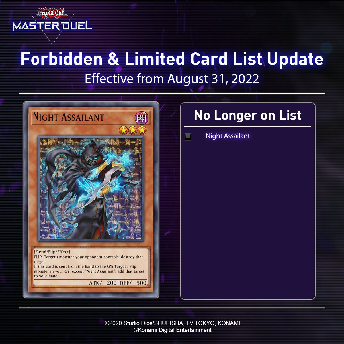 YGOMasterDuel on Twitter: "The #YuGiOhMASTERDUEL Forbidden/Limited List is now updated and in ...