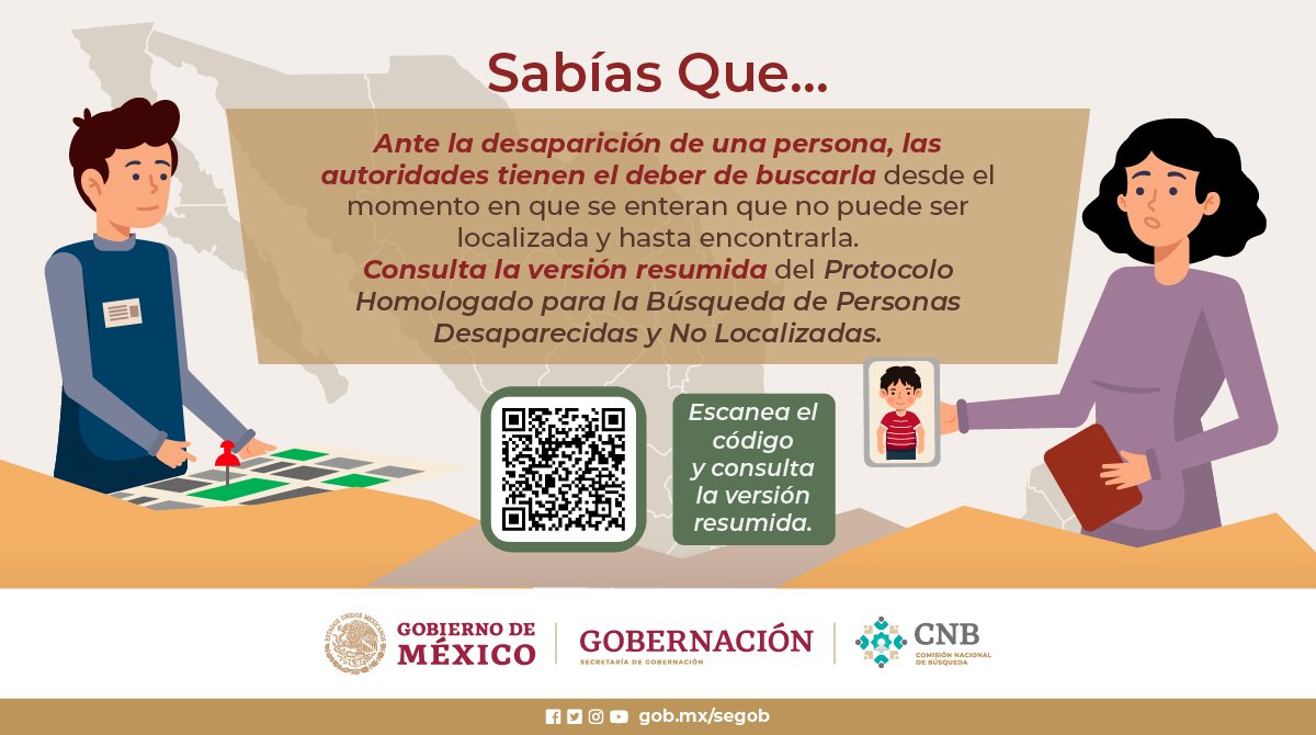 Comisión Nal. de Búsqueda Mx on Twitter: "RT @SEGOB_mx: #SabíasQué ...