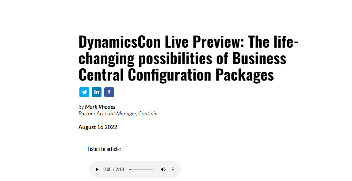 MSDynamicsWorld.com on Twitter: "DynamicsCon Live Preview: The life-changing possibilities of # ...