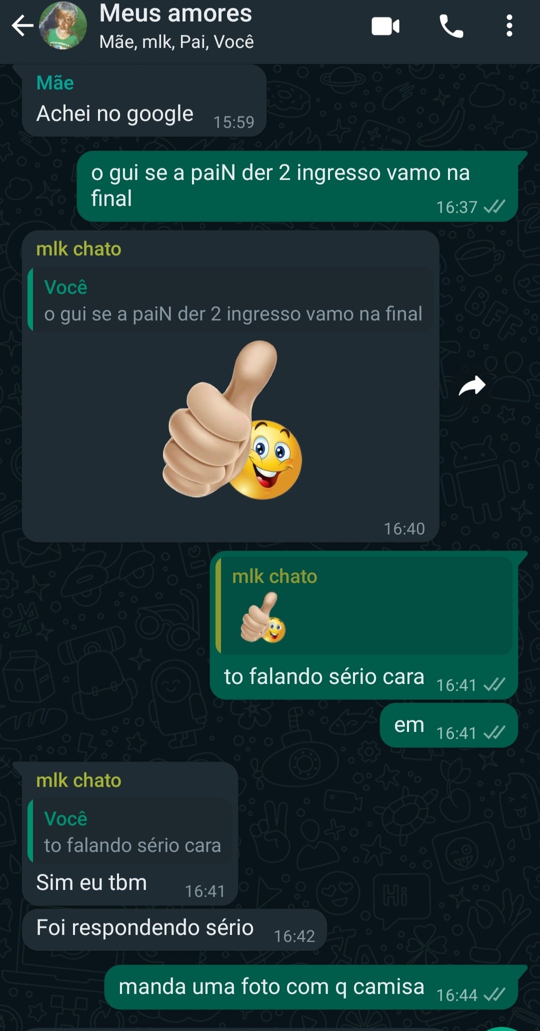 HK5 Mitas #TDay on Twitter: "minha irmã aí tropa mas ela não torce pra paiN, só meu irmão q ...