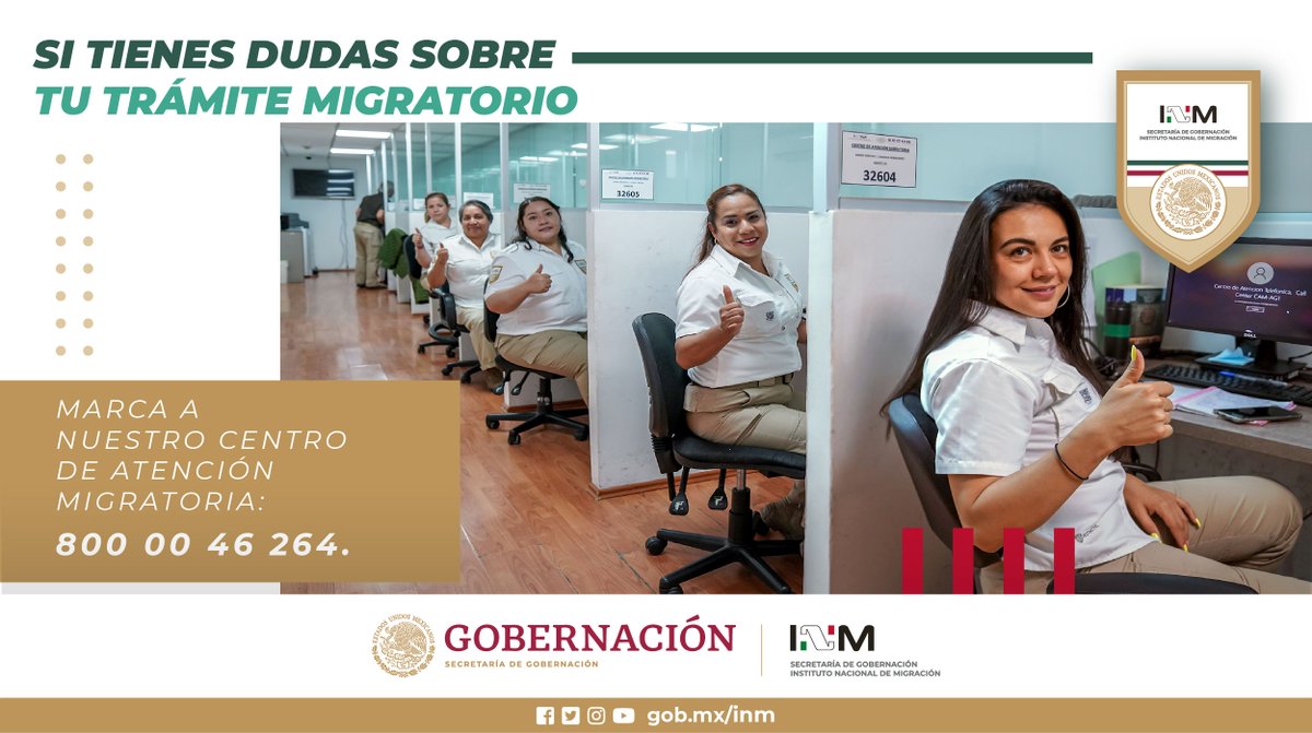 INM on Twitter: "Ponte en contacto con un asesor 👩🏻🧔🏻‍♂️ de nuestro Centro de Atención ...