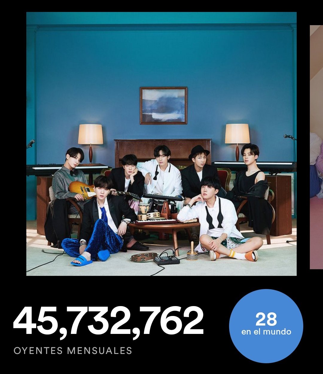 BTS Charts Daily ⁷ on Twitter: "📊| @BTS_twt has reached a NEW PEAK of 45.7M Spotify's Monthly ...