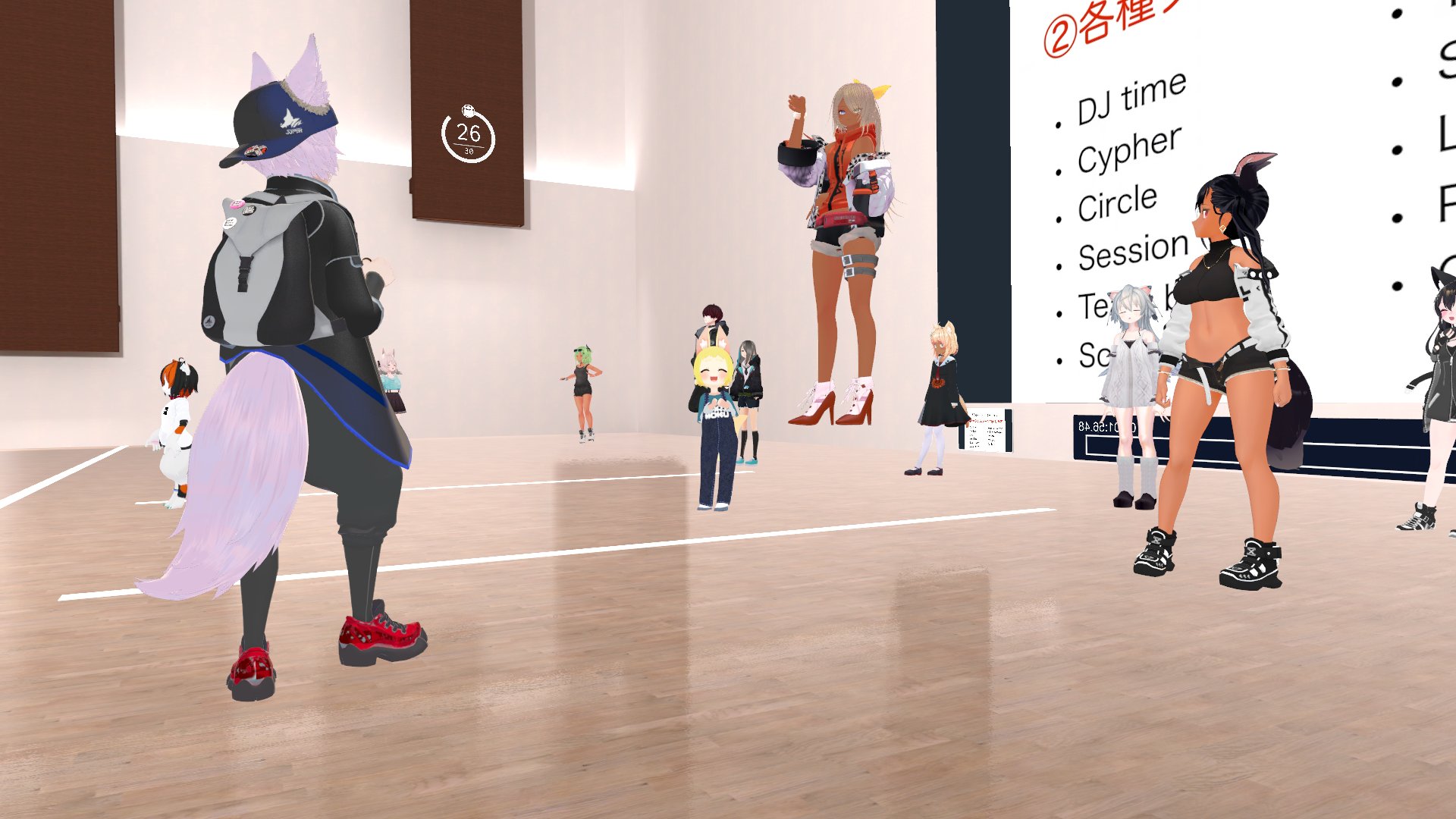 Akiden@VRC on Twitter: "9/1 ぽっともダンス部 たみクラス ストレッチと、ノッドのおさらいのため参加 https://t.co/BGLrbVMa5u" / Twitter