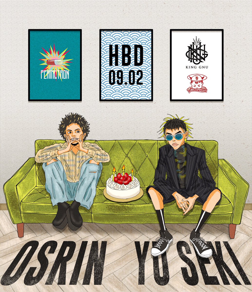 「せきゆーさん、オスリンさん お誕生日おめでとうございます㊗️🎊 ステキな一年になりますように🥰 #勢喜遊 #os」charの漫画