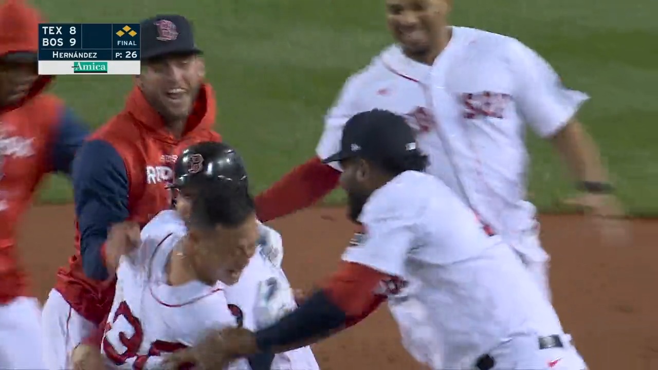 MLB on Twitter: "The @RedSox score 4 in the 9th to win it! #walkoff https://t.co/gRaIo5RUmP ...